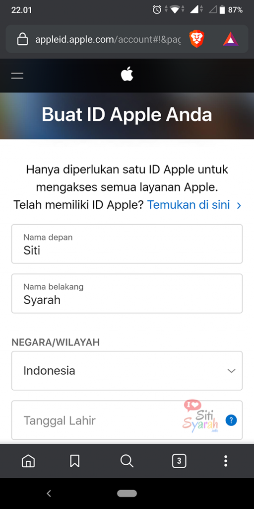 Solusi Error Tidak Dapat Membuat ID Apple di iPhone – Siti Syarah